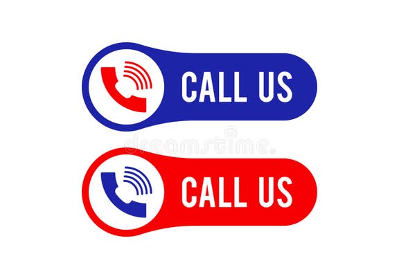 Call Us Button, Contact Us Icon Design, Stock Vector - Illustration of ...