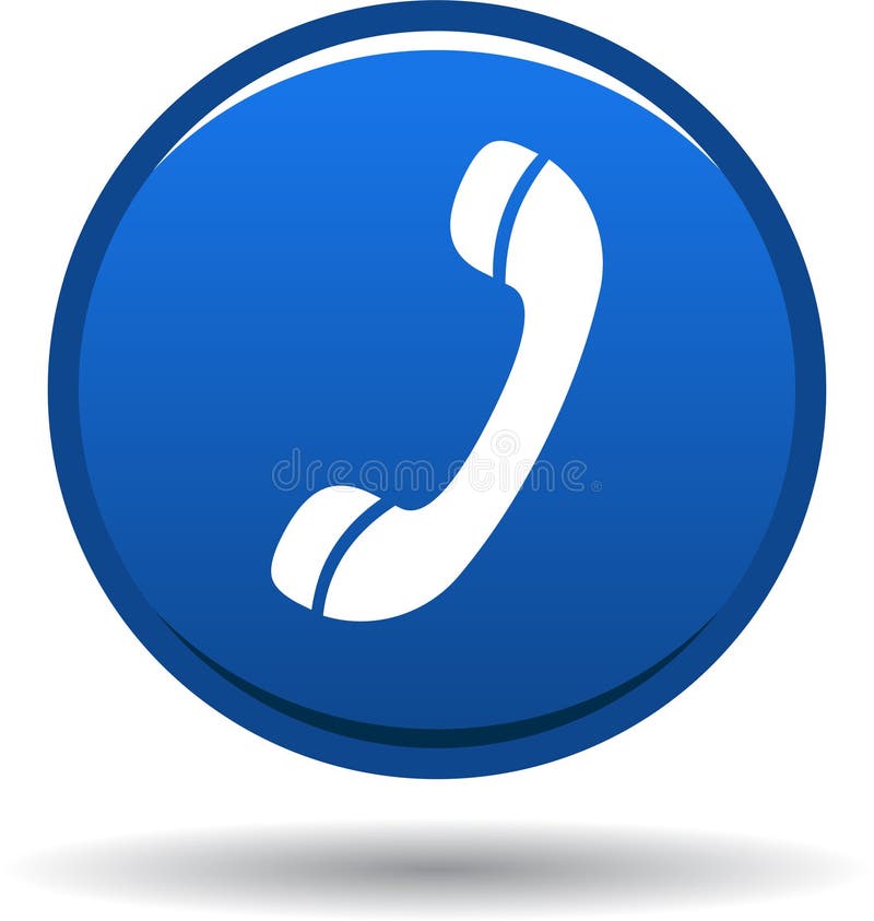 Call Us Button Web Icon Blue Stock Vector - Illustration of member ...