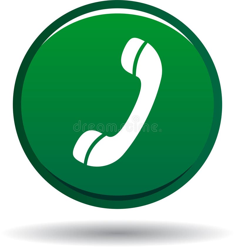 Call Us Button Web Icon Green Stock Vector - Illustration of ...
