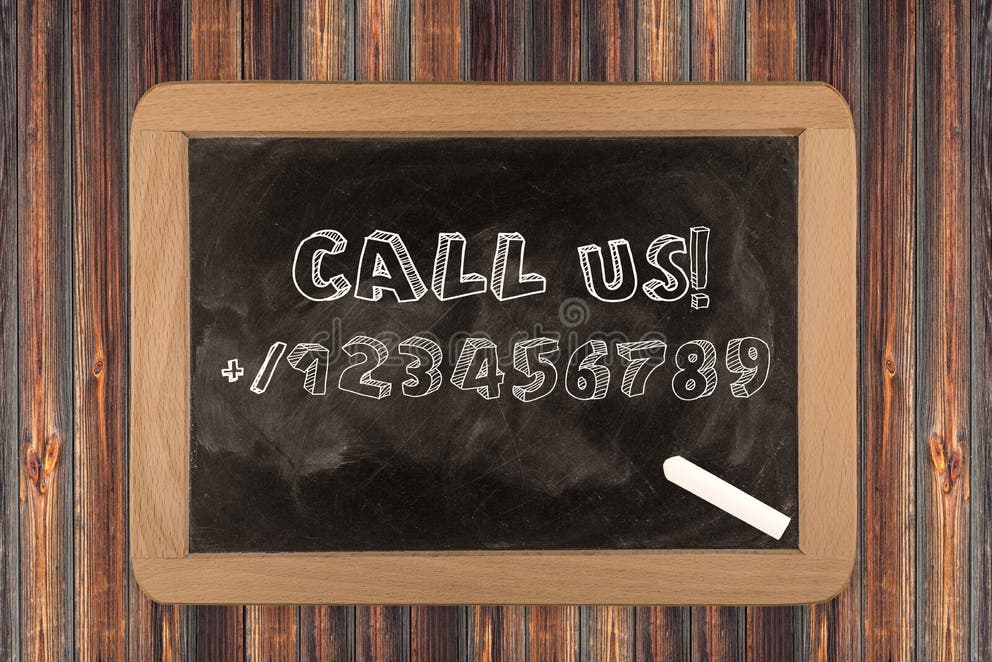Call us - chalkboard stock image. Image of text, contact - 62741839