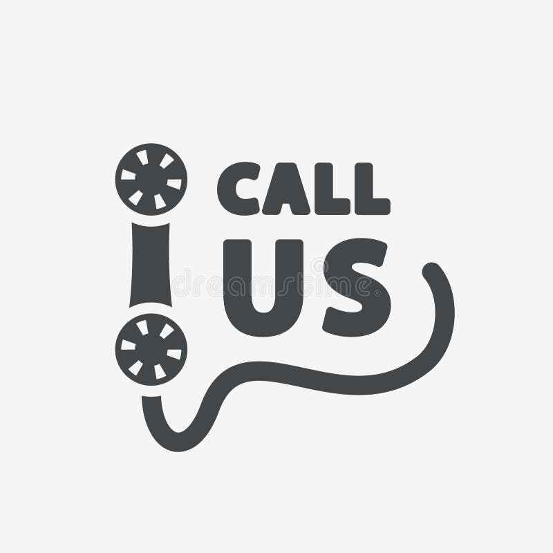 Call us icon. stock vector. Illustration of shop, assistance - 93506575