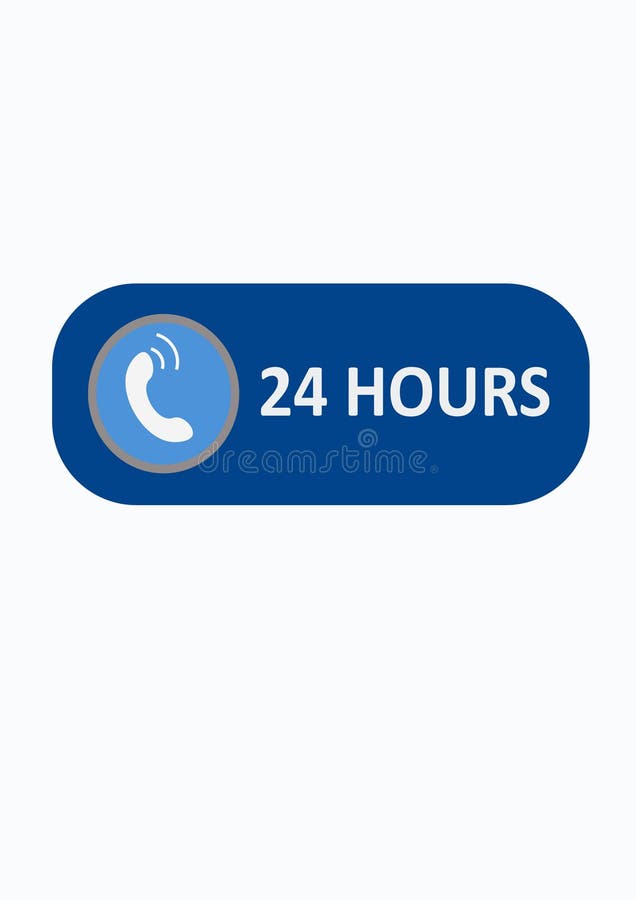 Call Us Logo Button with Phone Stock Illustration - Illustration of ...