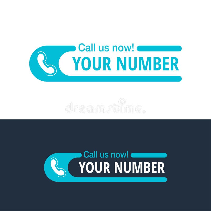 Call Us Now Flat Blue Web Button Block Stock Vector - Illustration of ...
