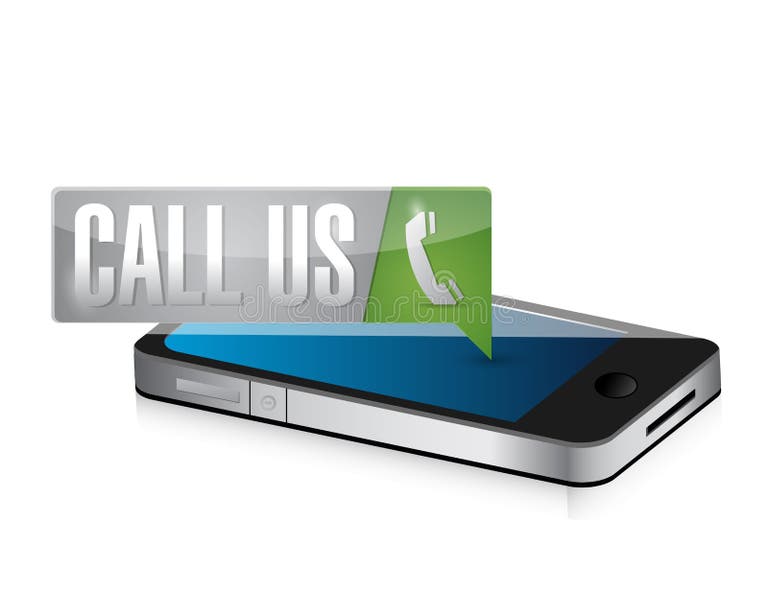 Call Us Pin Pointer Sign Illustration Design Stock Illustration ...