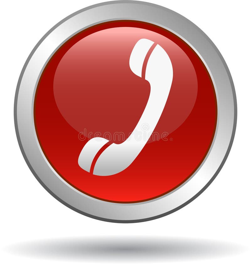 Call Us Button Web Icon Red Stock Vector - Illustration of concept ...