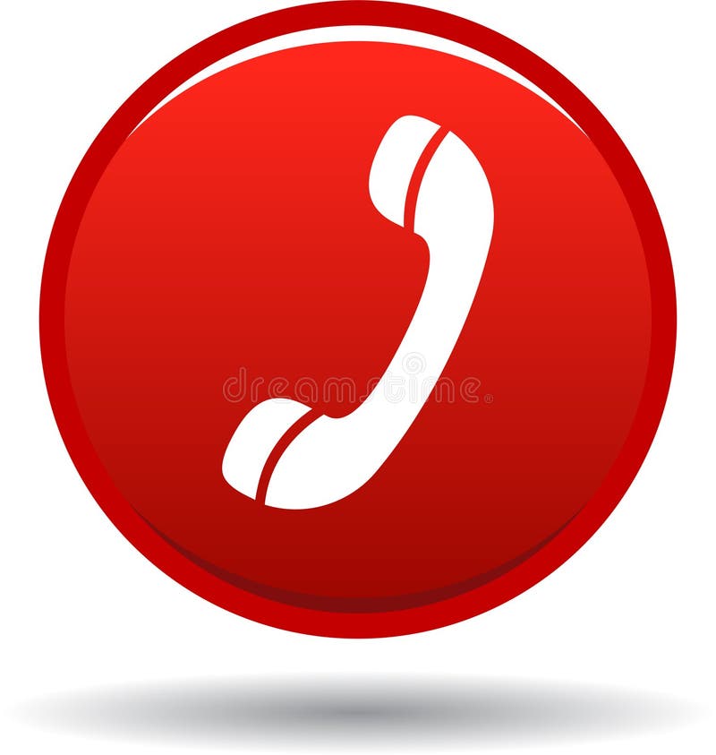 Call Us Button Web Icon Red Stock Vector - Illustration of concept ...