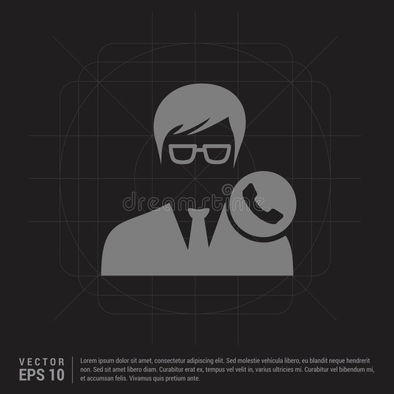 Call User Icon - Black Creative Background Stock Vector - Illustration ...