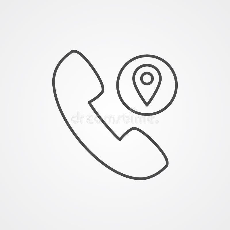 Call Vector Icon Sign Symbol Stock Vector - Illustration of phone ...