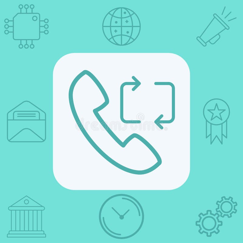 Call Vector Icon Sign Symbol Stock Illustration - Illustration of line ...