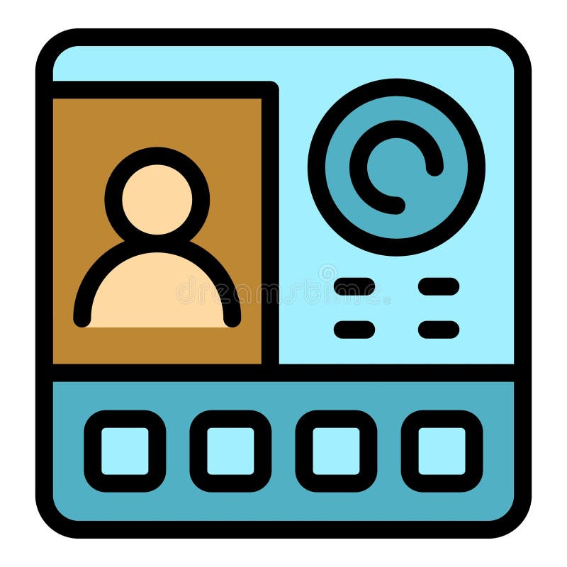 Call Video Intercom Icon Vector Flat Stock Vector - Illustration of ...