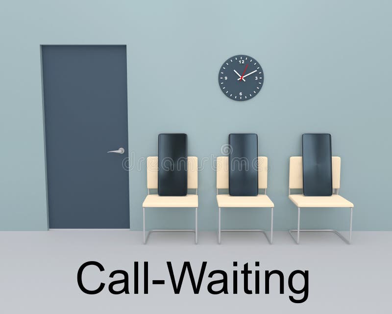 Call-Waiting concept stock illustration. Illustration of tired - 226913557