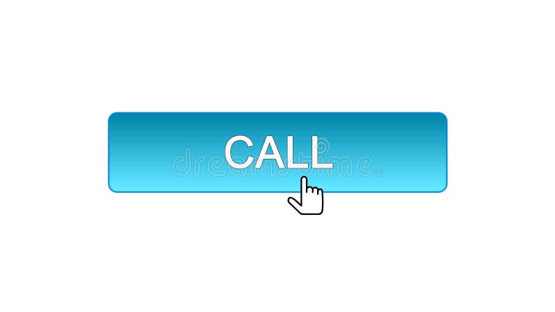 Call Web Interface Button Clicked Mouse Cursor, Blue Color, Technical ...