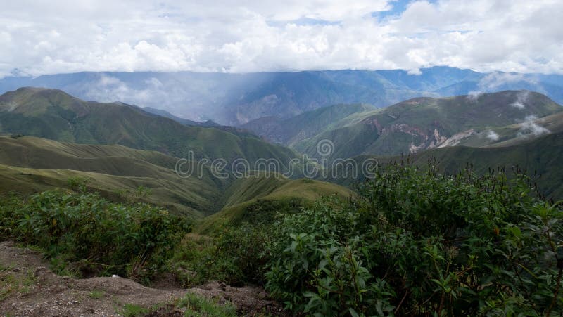Calla Calla Mountain Pass Landscape in the Northern Peruvian Andes ...