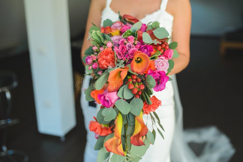 Calla and Rose Bouquet stock photo. Image of human, cute - 81021770
