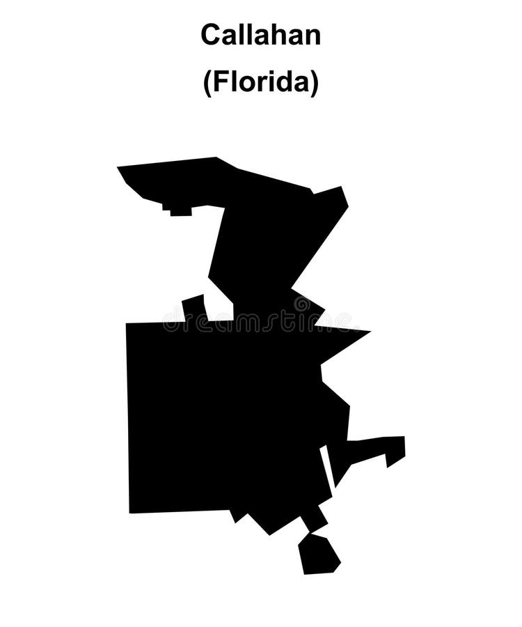 Callahan outline map stock vector. Illustration of borders - 386147016