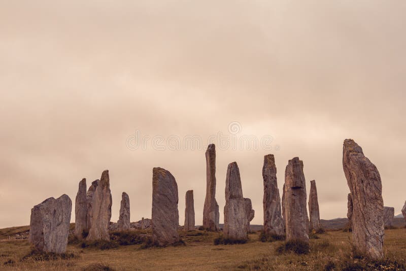 Callanish or Calanais Standing Stones Stock Image - Image of standing ...