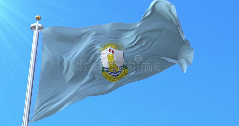 Callao Flag, Peru. Loop stock video. Video of banner - 247500209