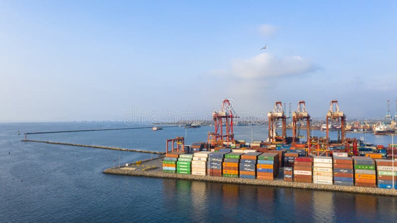 Callao, Lima / Peru - October 13 2019: View Of Dock And Containers In ...
