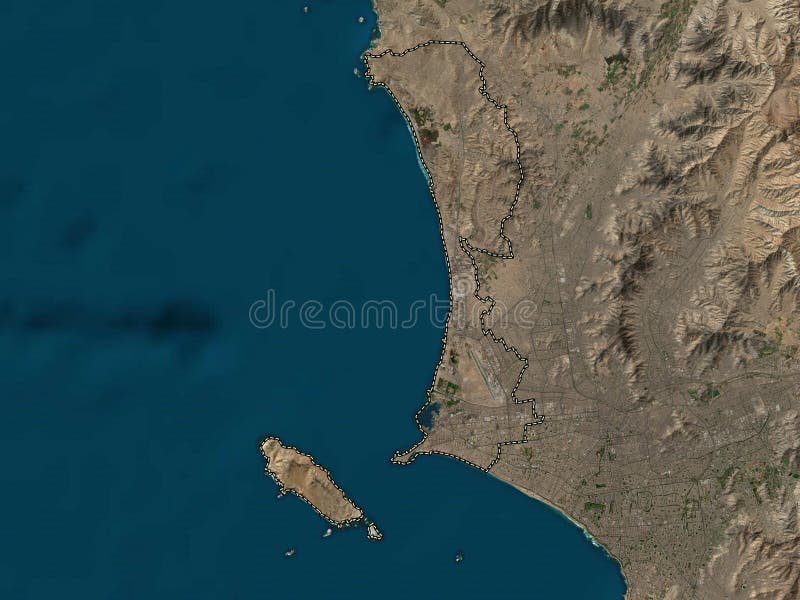 Callao, Peru. Low-res Satellite. No Legend Stock Illustration ...