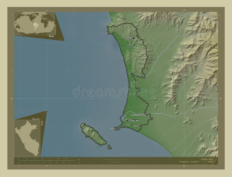 Callao, Peru. Wiki. Labelled Points of Cities Stock Illustration ...