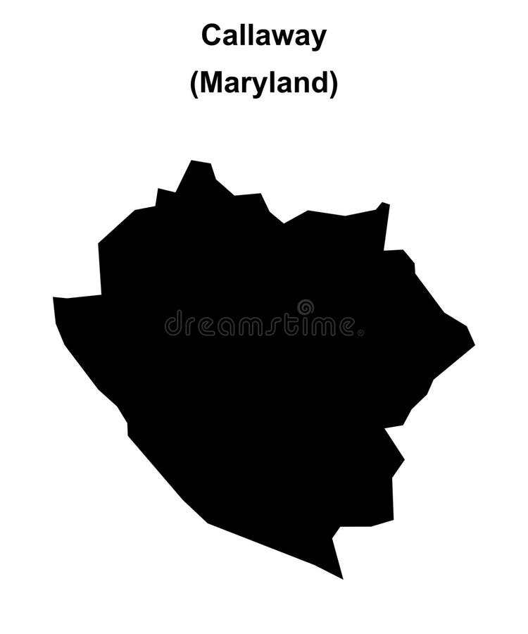 Callaway outline map stock vector. Illustration of contour - 387366435