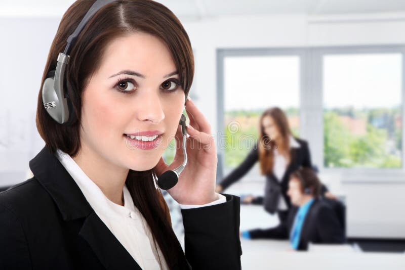 Callcenter Agent Women stock photo. Image of portrait - 38749744