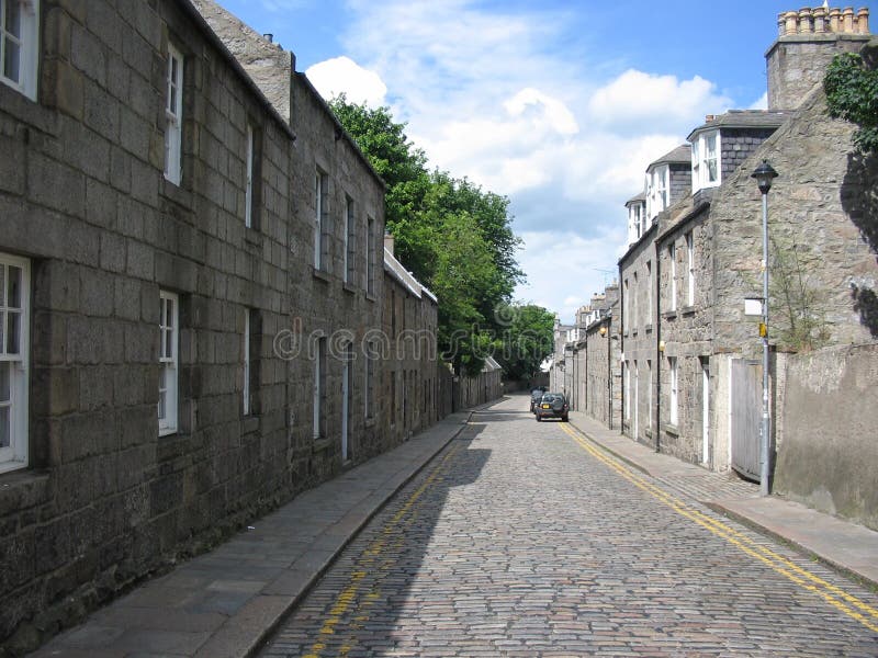 Calle de Aberdeen, Escocia imagen de archivo. Imagen de exterior - 554545