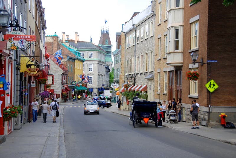 Calle de Quebec imagen de archivo editorial. Imagen de escénico - 50097789