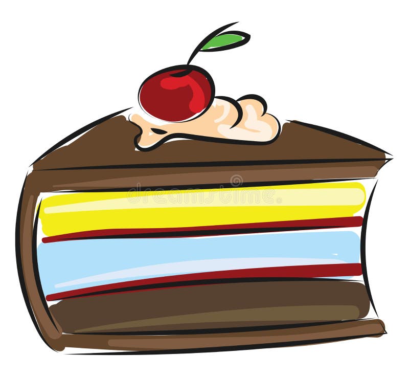 Image of Cherry Cake, Vector or Color Illustration Stock Vector ...