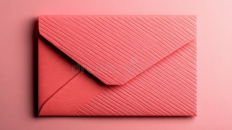 This is Called Coral Envelope on Pink Background Minimalist Stationery ...