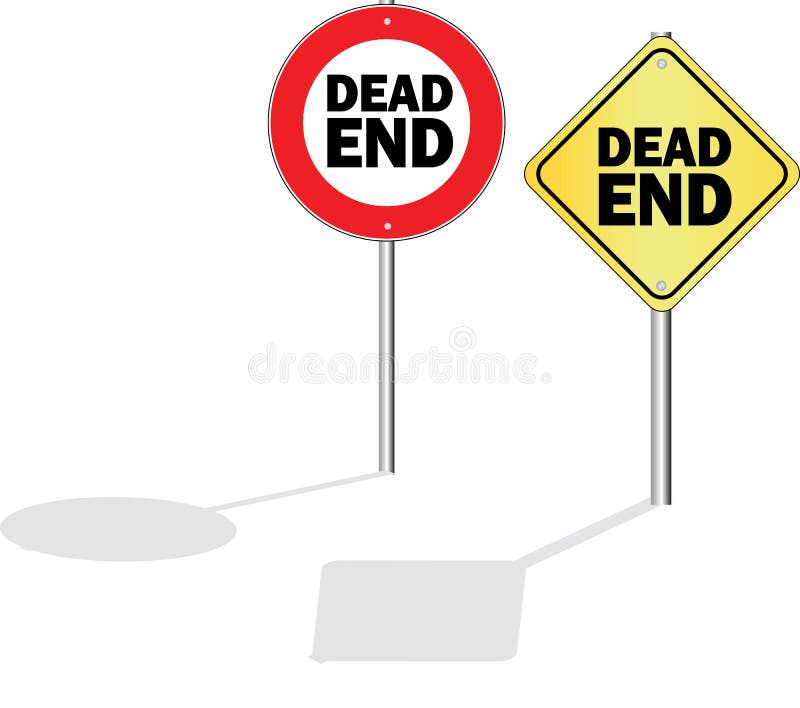 Señal De Tráfico Del Callejón Sin Salida Ilustración del Vector ...