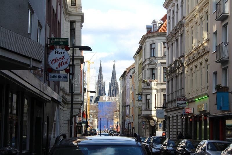 Calles De Colonia, Alemania Imagen editorial - Imagen de calles ...
