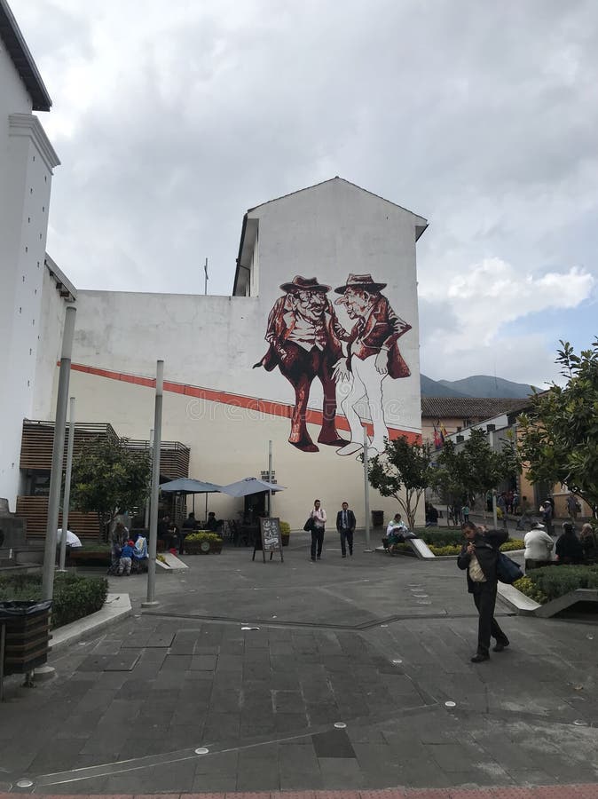 Quito Ecuador editorial stock photo. Image of mural - 120576298