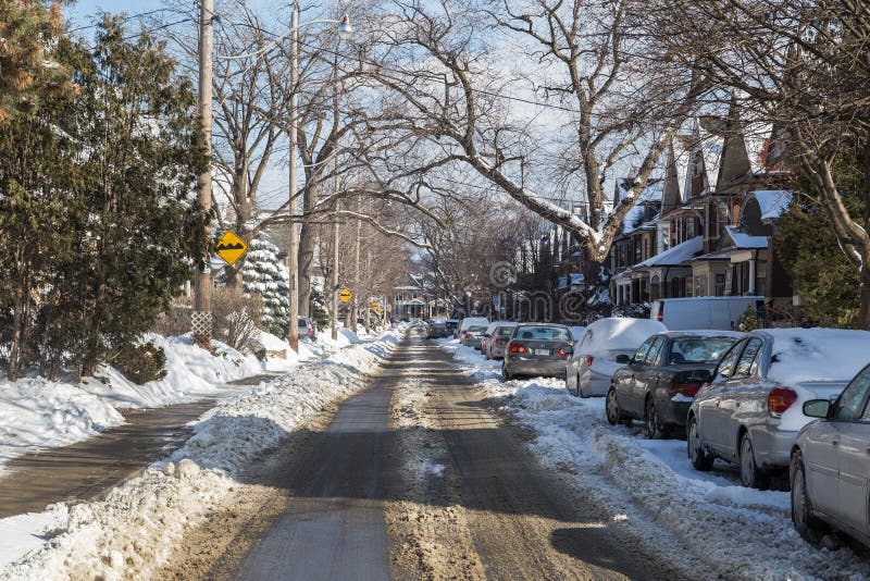 Calles De Toronto En El Invierno Foto editorial - Imagen de invierno ...