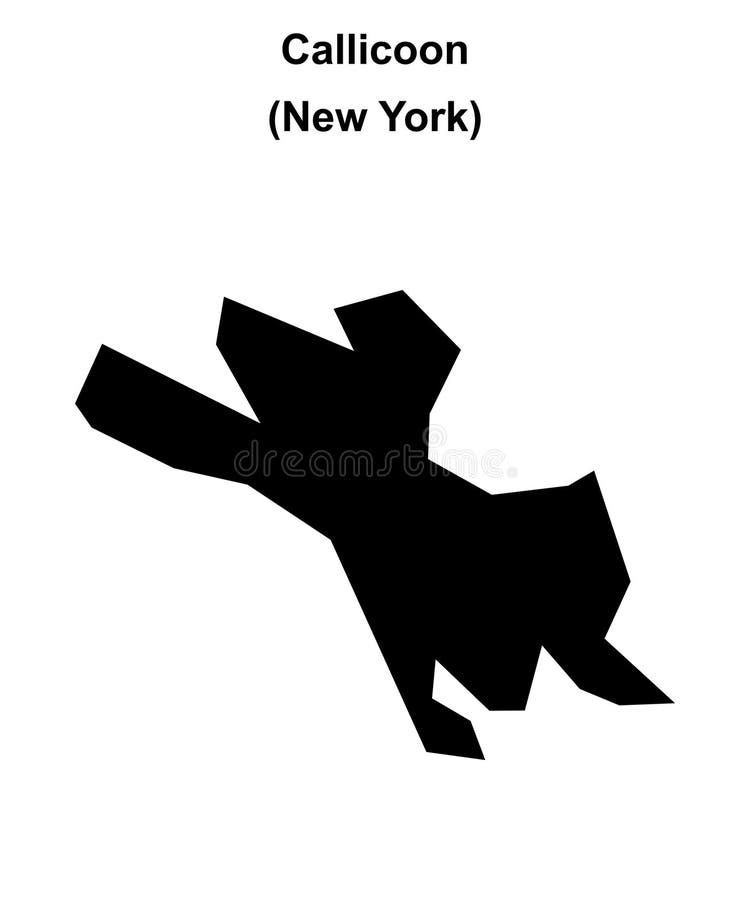 Callicoon outline map stock vector. Illustration of callicoon - 387614362