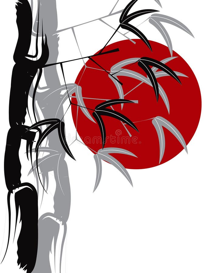 Calligraphic bamboo zen stock vector. Illustration of color - 3219452