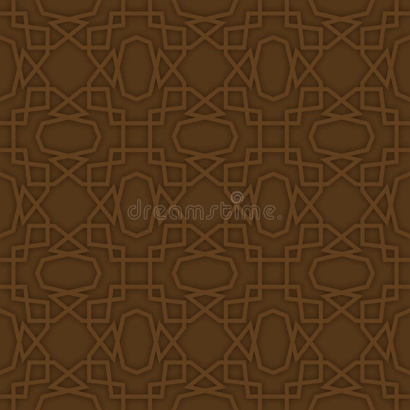 Calligraphic Creativity: an Islamic Background Elegance in Brown Color ...