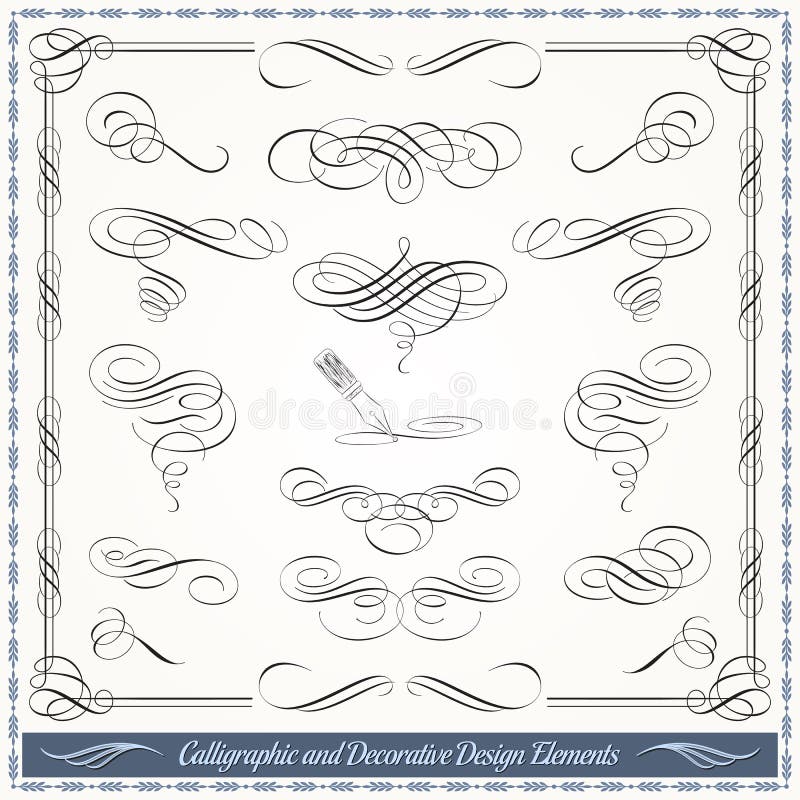 Calligraphic and Decorative Design Patterns Stock Vector - Illustration ...