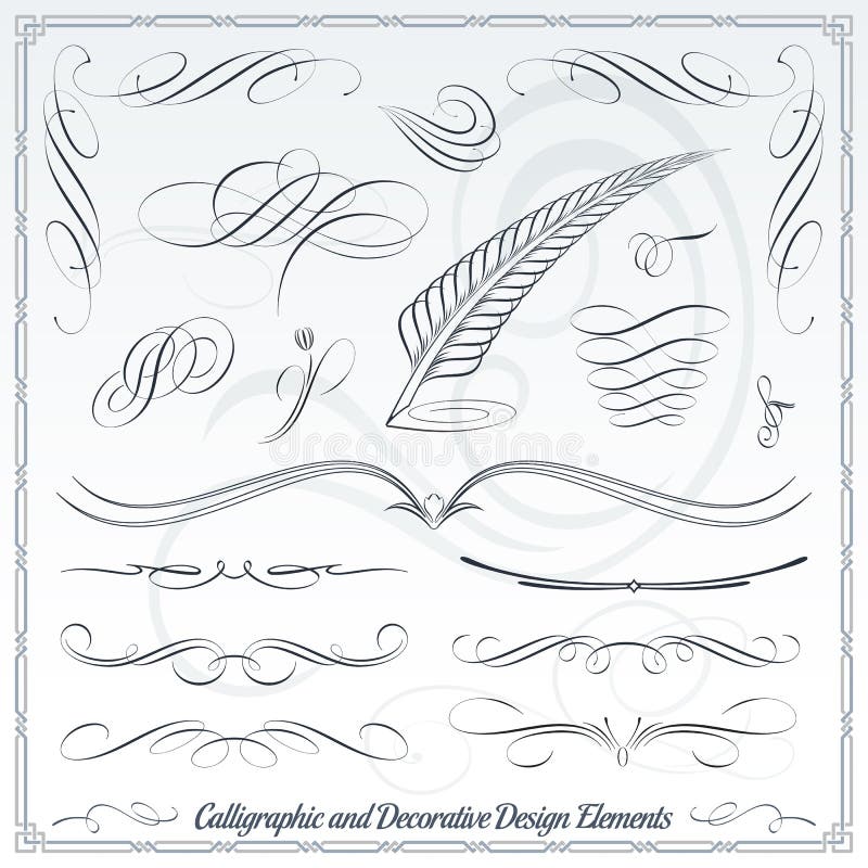 Calligraphic and Decorative Design Patterns Stock Vector - Illustration ...