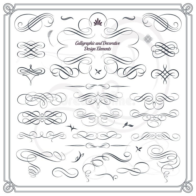 Calligraphic and Decorative Design Patterns Stock Vector - Illustration ...