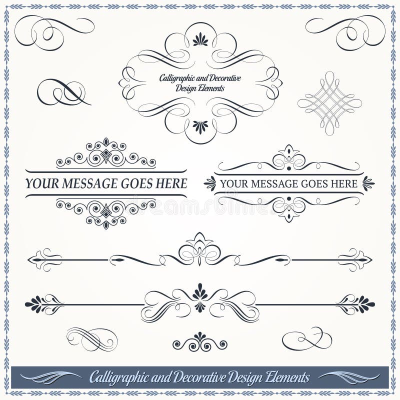 Calligraphic and Decorative Design Patterns Collection Stock Vector ...