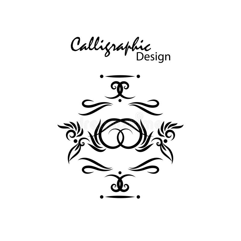 Calligraphic Design Elements Stock Vector - Illustration of detail ...