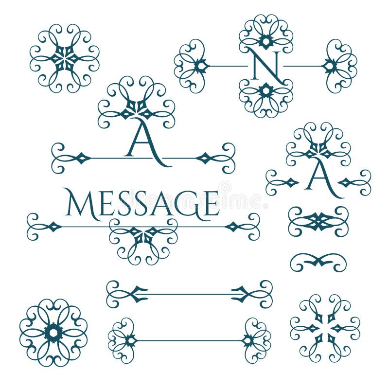 Calligraphic Design Element, Vintage Pattern Stock Vector ...