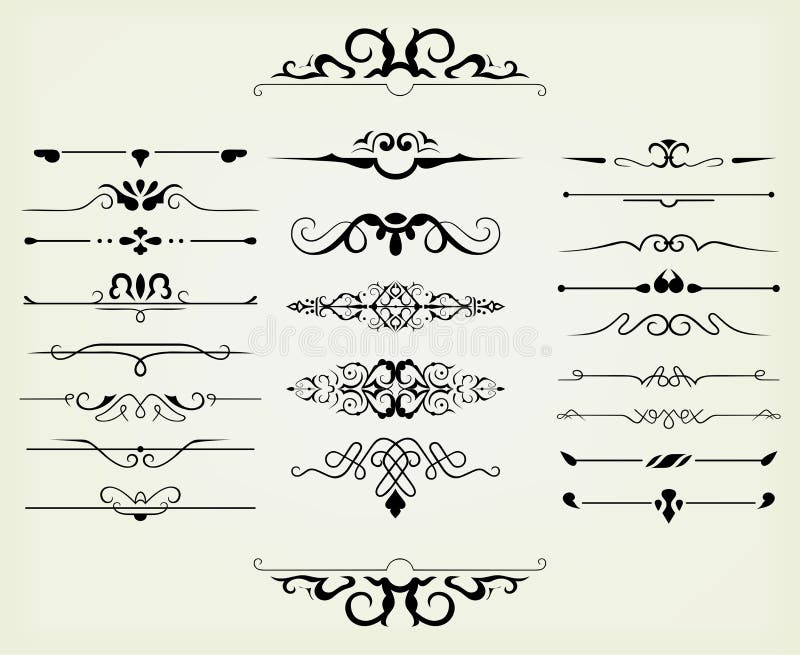 Decorative Page Elements stock vector. Illustration of decorative - 608952