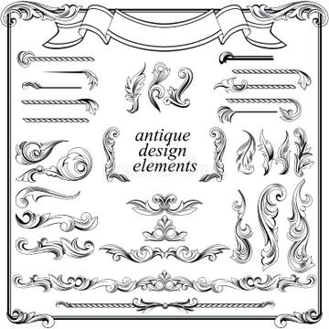 Calligraphic Design Elements, Page Decoration Stock Vector ...