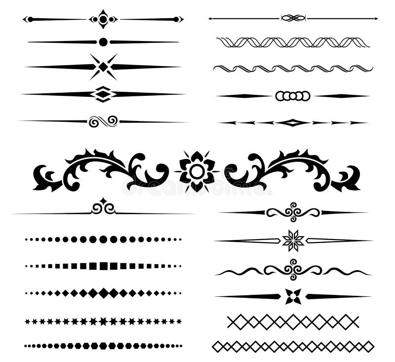 Calligraphic Design Elements 4 Stock Vector - Illustration of design ...