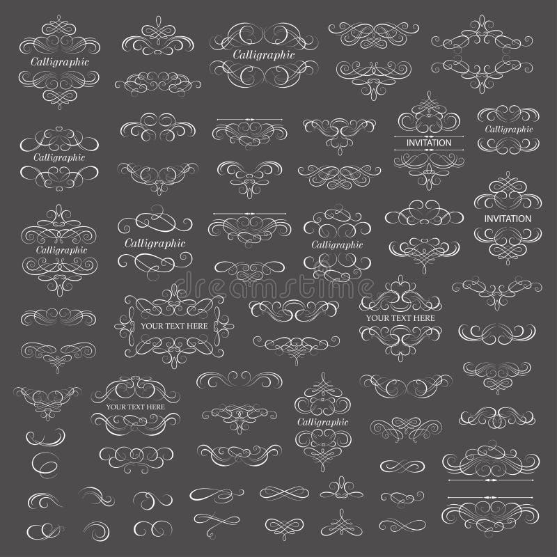 Calligraphic Design Elements. Vintage Frames Stock Vector ...