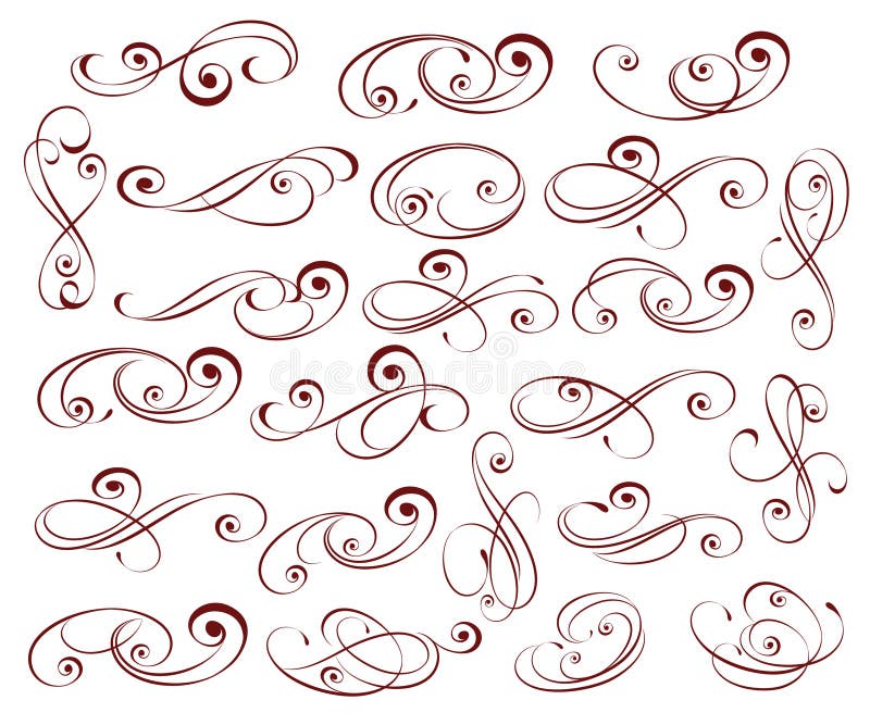 Calligraphic Elegant Elements of Design.Vector Stock Vector ...