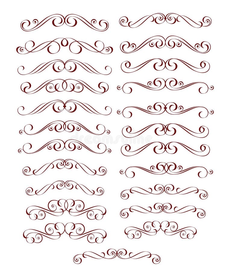 Calligraphic Elegant Elements of Design.Vector Stock Vector ...