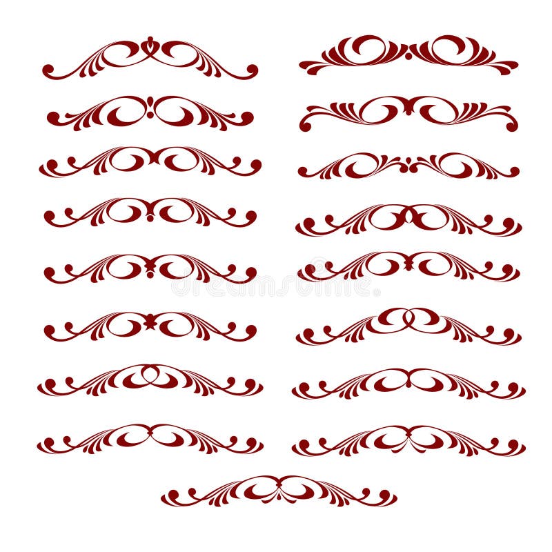 Calligraphic Elegant Elements of Design.Vector Illustration Stock ...